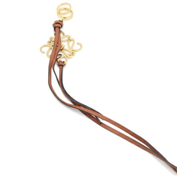 Loewe | Accessories | Loewe Bag Charm Anagram C82232x1 Brown Leather ...